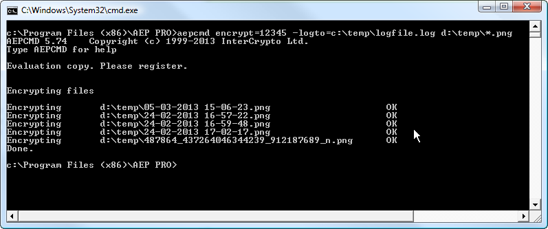 AEP PRO 5.74 - added -logto switch. Fixed problem in PKI generator.
